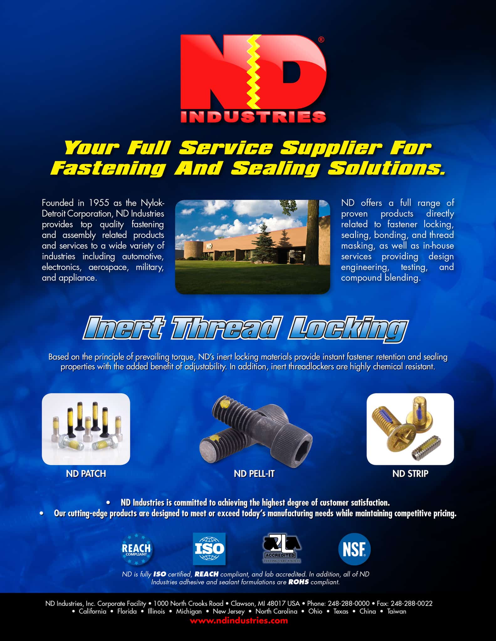 FASTENENING AND SEALING SOLUTIONS - NDINDUSTRIES